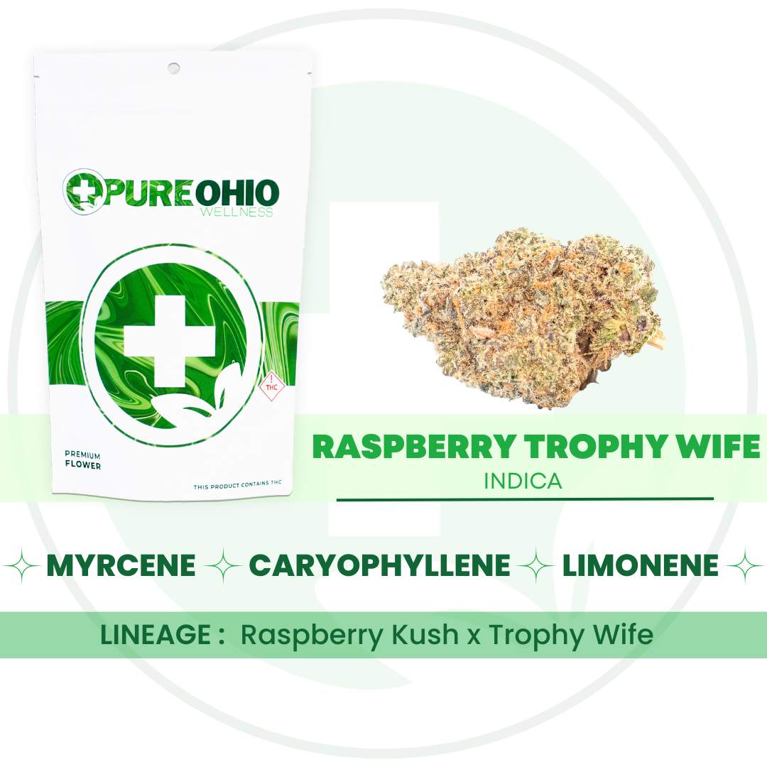 Raspberry Trophy Wife - 14.15g Whole Buds - Indica | Pure Ohio Wellness ...
